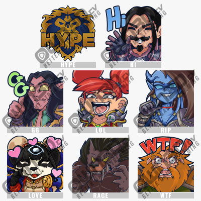 Animated WoW Classic Alliance Twitch Sub Emote | Twitch Sub Emotes - 8 ...