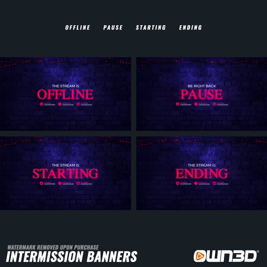 LED Christmas Intermission Banner - Offline, Pause, Start & End Screens ...