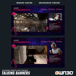 LED Christmas Chat Overlay / Screen / Banner - OWN3D