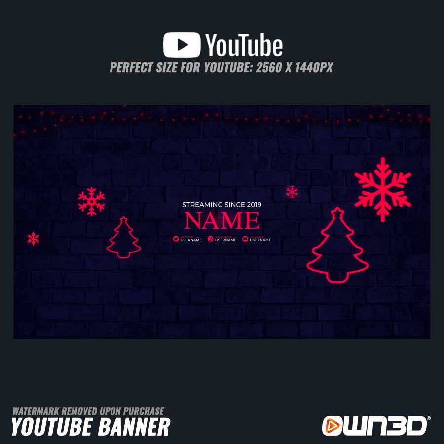 LED Christmas Banners de YouTube - OWN3D