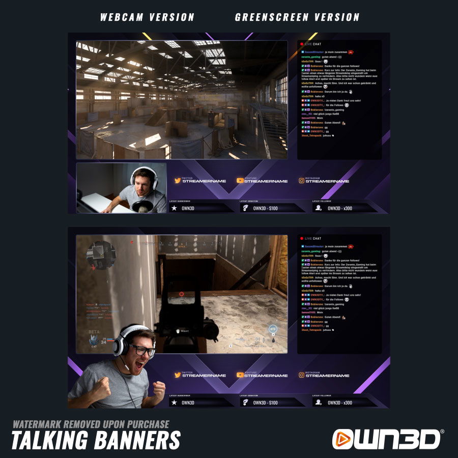 Consoles Talking Banner - #1 Shop for Streamers | OWN3D