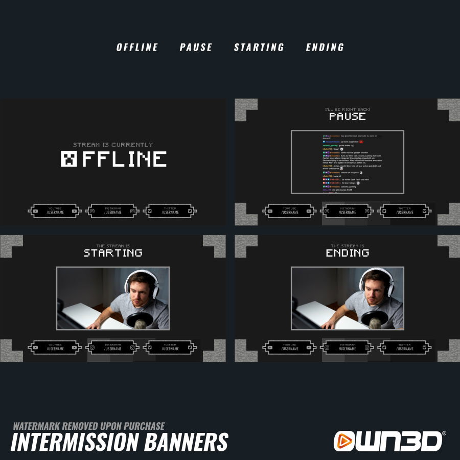 Abyss Banner de intermedio - Sin conexión, Pausa, Pantallas de inicio y ...