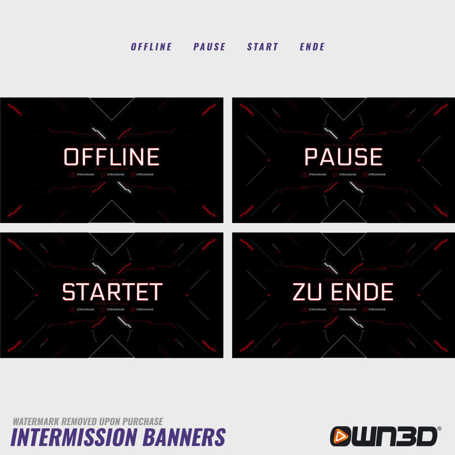 80+ Start-, Pausen- und Offline-Banner & Bildschirme für Streams 🔥