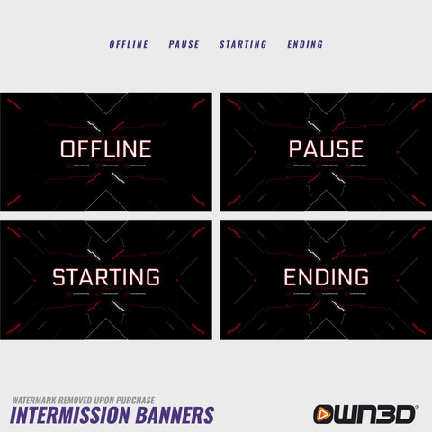 Clean Intermission Banner - #1 Shop for Streamers | OWN3D