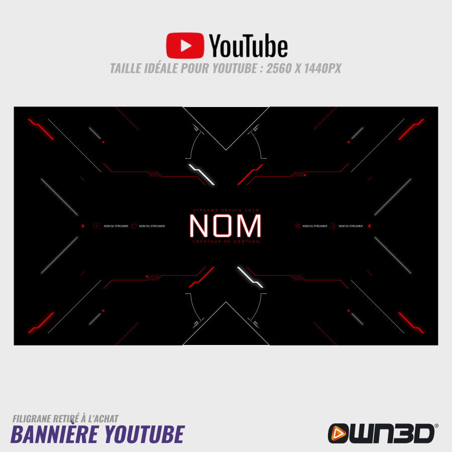 Darktech Bannière YouTube - OWN3D