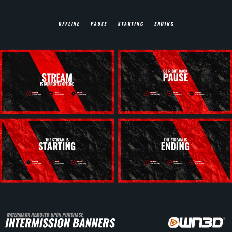 Hero Intermission Banner - Offline, Pause, Start & End Screens - OWN3D