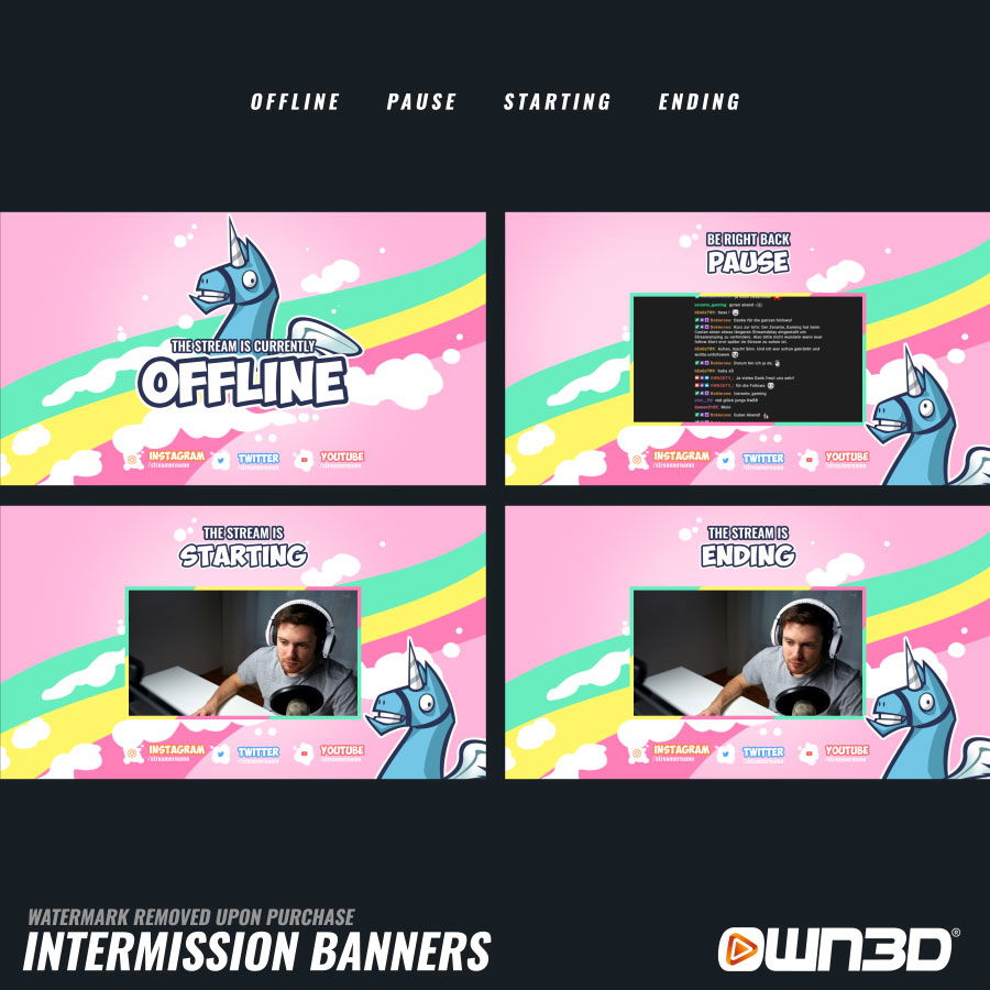 Vivid Intermission Banner - #1 Shop for Streamers | OWN3D