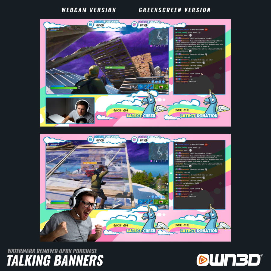 Vivid Talking Banner - #1 Shop for Streamers | OWN3D