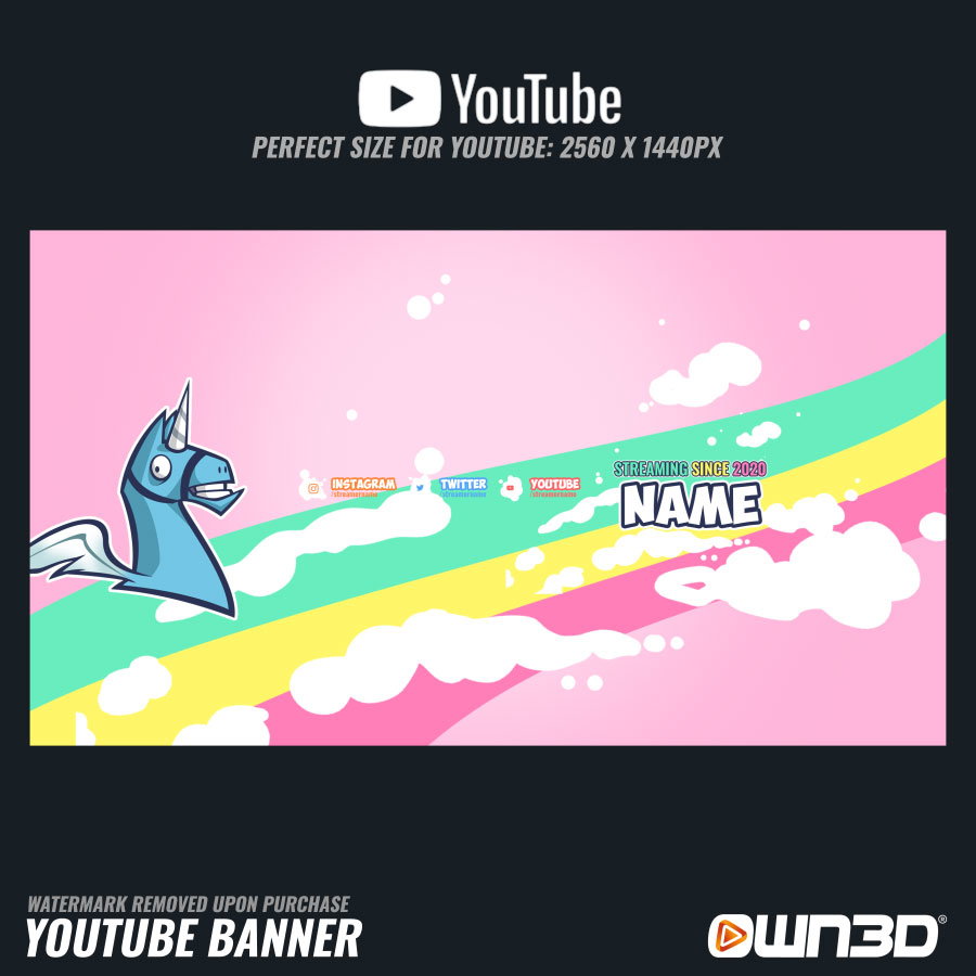 Prime YouTube Banner - #1 Shop for Streamers | OWN3D