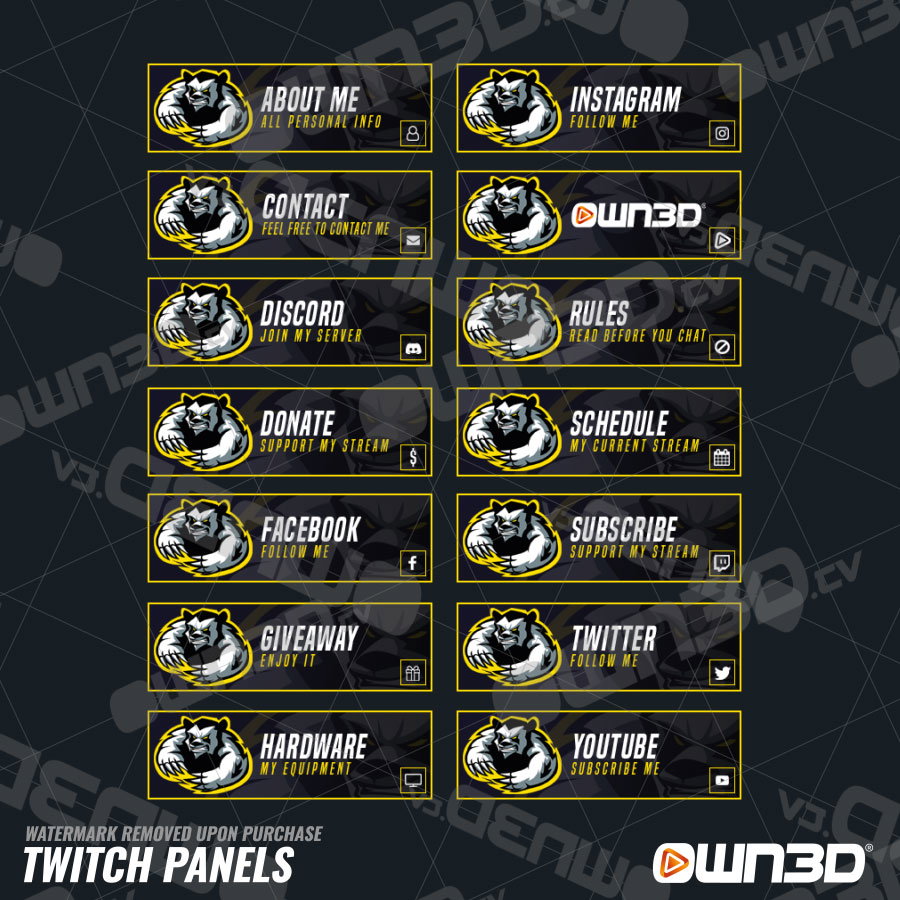 Nuke Twitch Panels - #1 Shop for Streamers | OWN3D