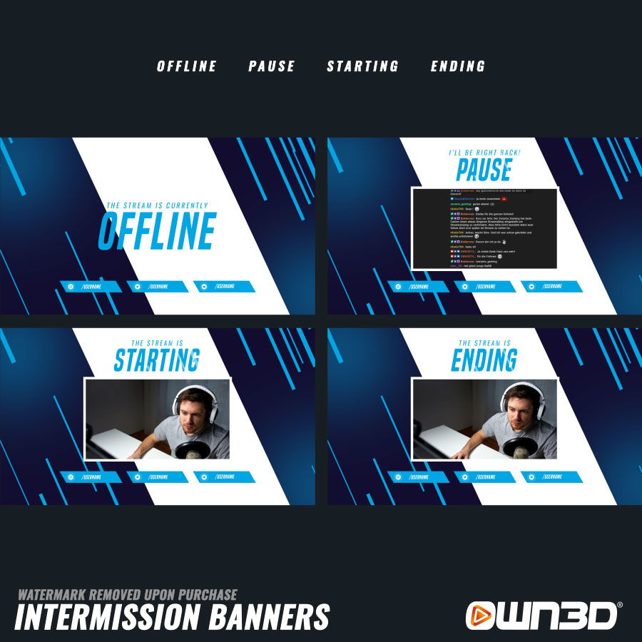 Strike Intermission Banner - Offline, Pause, Start & End Screens - OWN3D