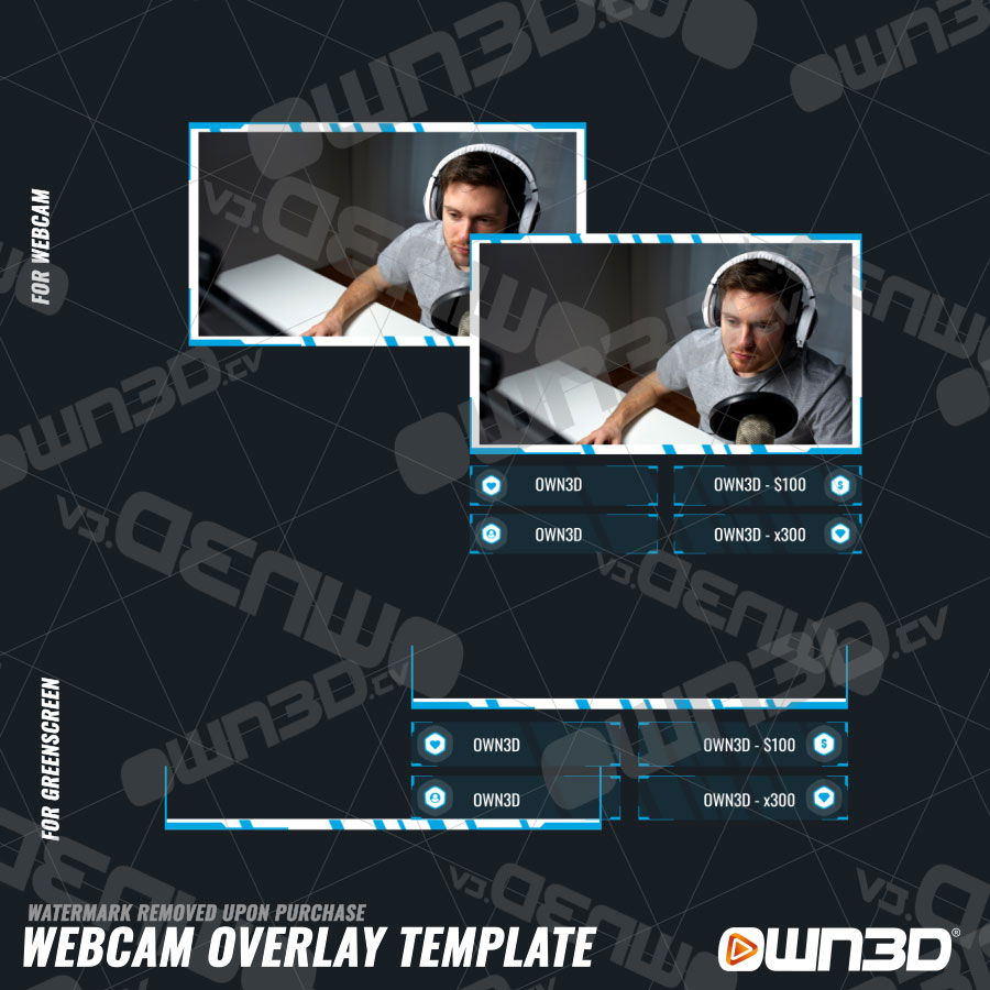 Clean Dark Webcam Overlays - #1 Shop for Streamers | OWN3D