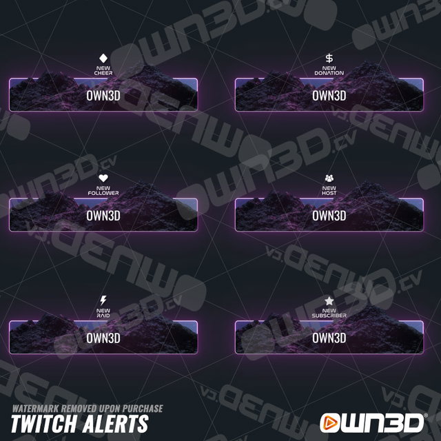50+ Premium Animated Twitch alerts for your stream | OWN3D