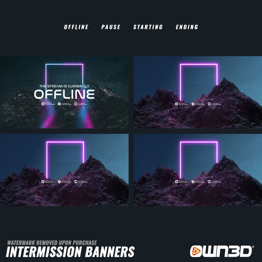Pure Intermission Banner - #1 Shop for Streamers | OWN3D