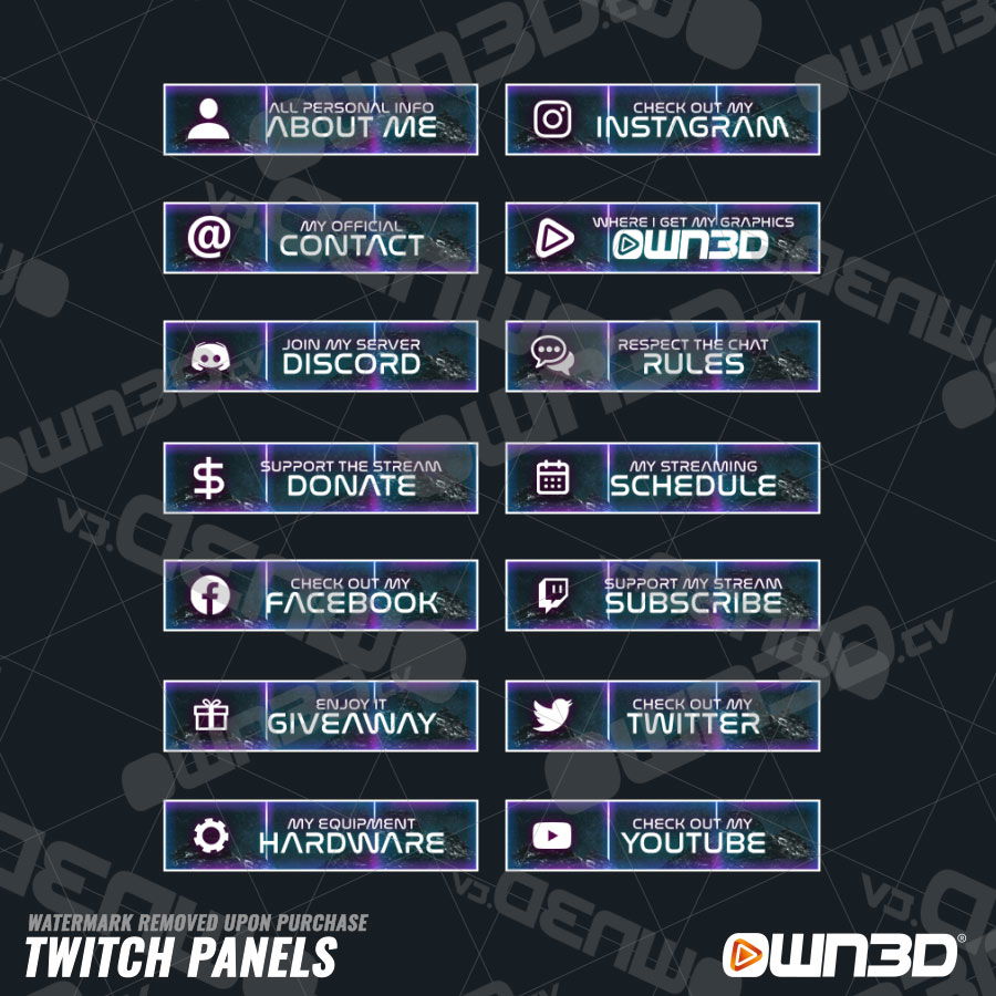 Synthrunner Twitch Panels - OWN3D