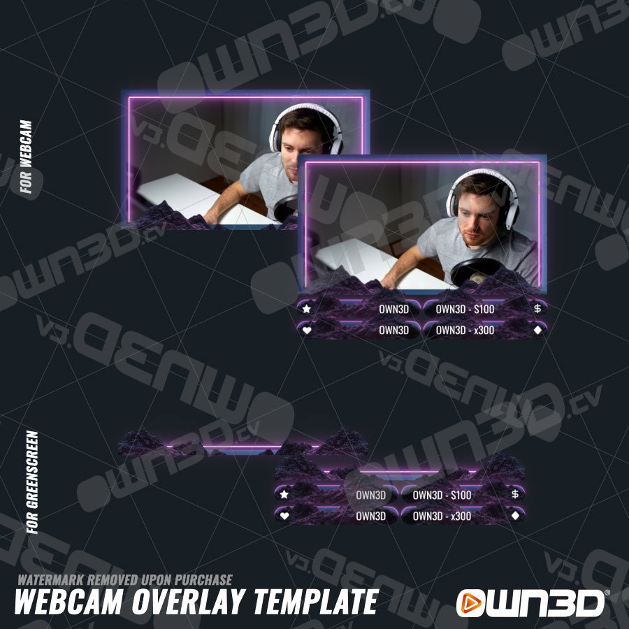 Synthrunner Webcam Overlays - OWN3D