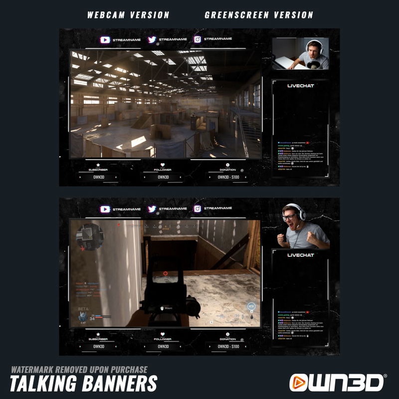 Glitchy Chat Overlay / Screen / Banner - OWN3D