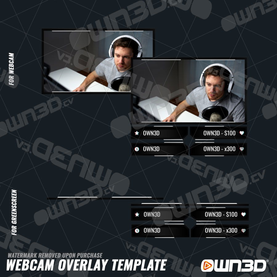 Glitchy Webcam Overlays - OWN3D