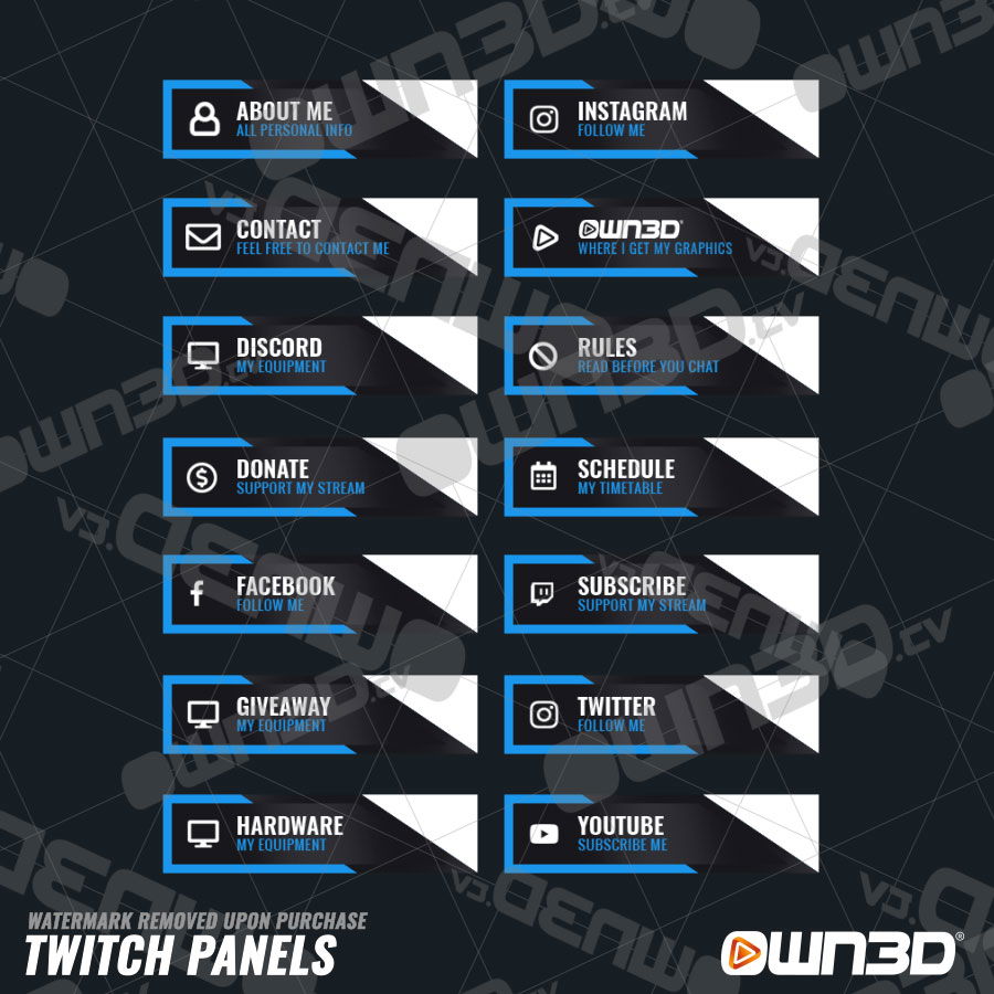 Striking Twitch Panels - #1 Shop for Streamers | OWN3D