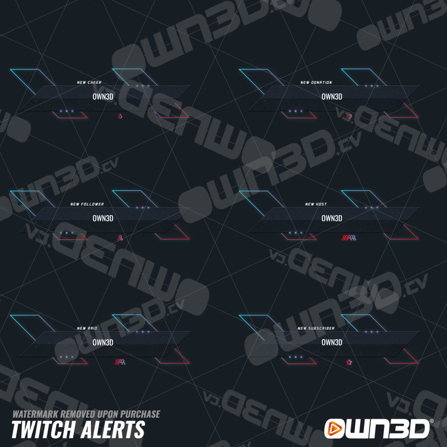 Clean Neon Twitch Alerts - #1 Shop for Streamers | OWN3D