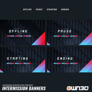 Nova Intermission Banner - Offline, Pause, Start & End Screens - OWN3D