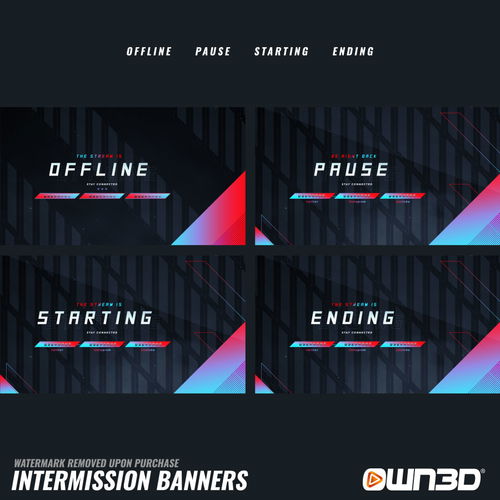 Nova Intermission Banner - Offline, Pause, Start & End Screens - OWN3D