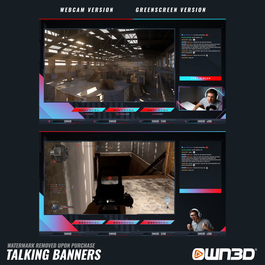 Hydra Talking Banner - #1 Shop for Streamers | OWN3D