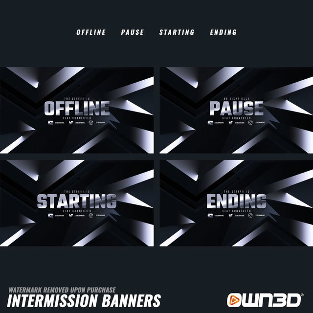 Venin Intermission Banner - Offline, Pause, Start & End Screens - OWN3D