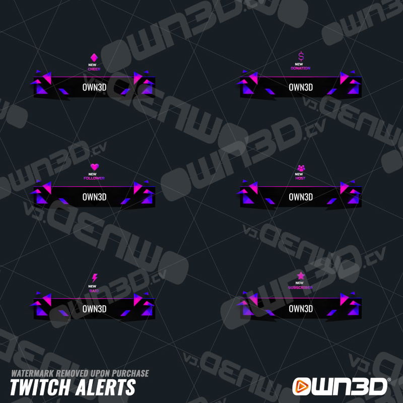 50+ Premium Animated Twitch alerts for your stream | OWN3D