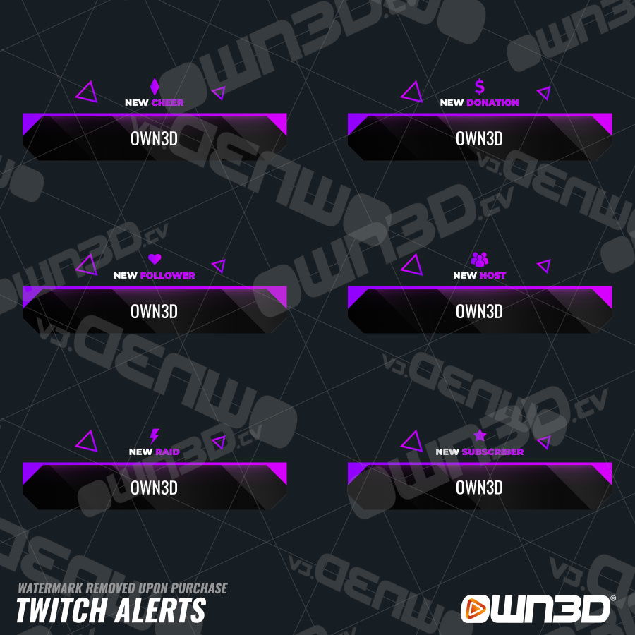 Clean Neon Twitch Alerts - #1 Shop for Streamers | OWN3D