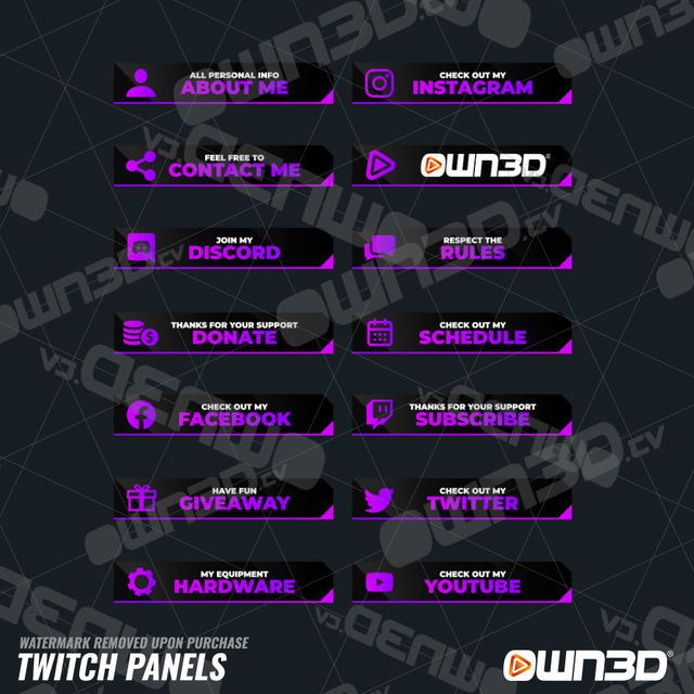 Vivid Twitch Panels - #1 Shop for Streamers | OWN3D