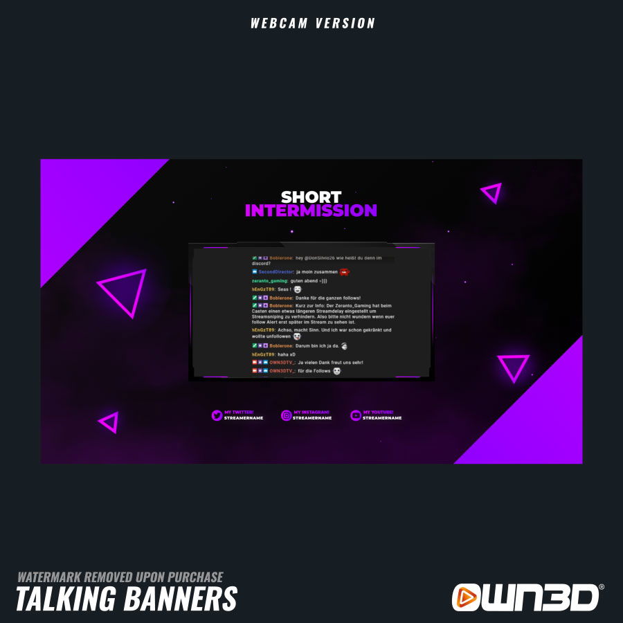 Vivid Talking Banner - #1 Shop for Streamers | OWN3D