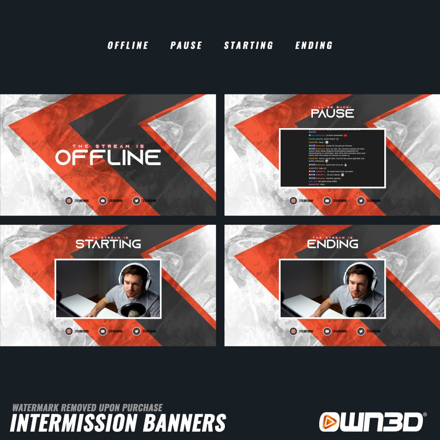 Anware Intermission Banner - Offline, Pause, Start & End Screens - OWN3D