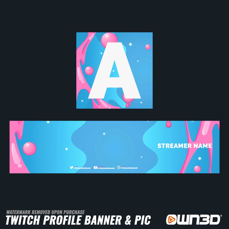 Clean Neon Twitch Profile Banner & Picture - #1 Shop for Streamers | OWN3D