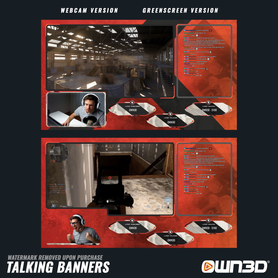 Hydra Talking Banner - #1 Shop for Streamers | OWN3D