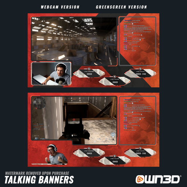 Hydra Talking Banner - #1 Shop for Streamers | OWN3D
