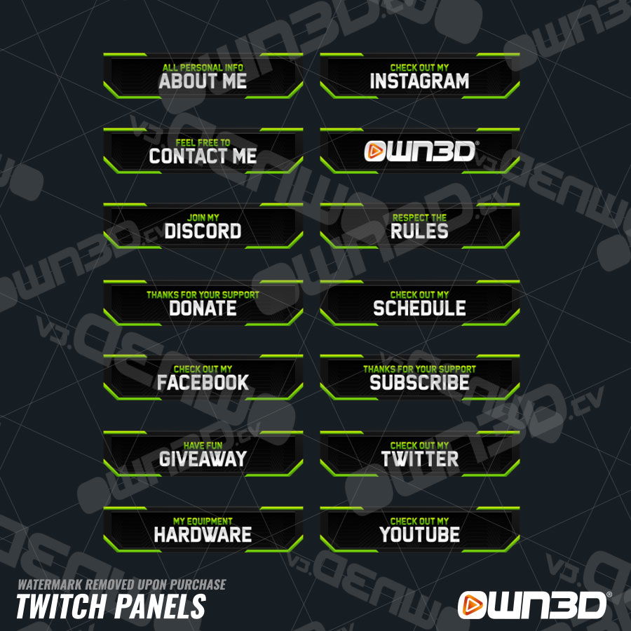 Striking Twitch Panels - OWN3D