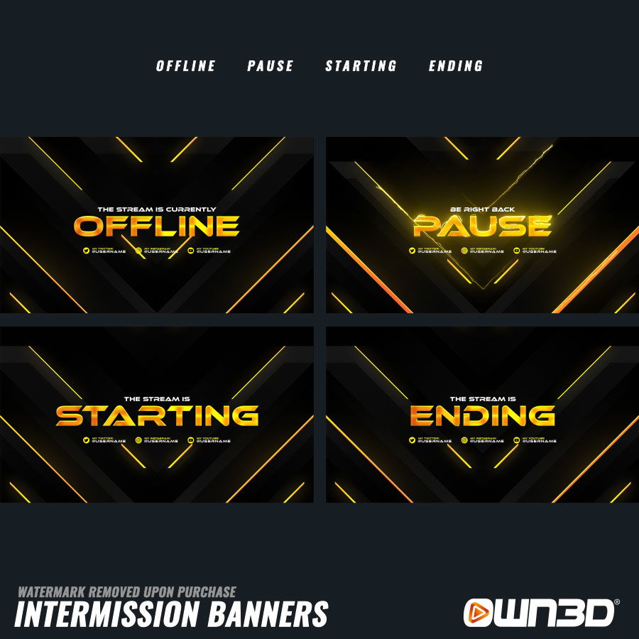 Aurous Intermission Banner - Offline, Pause, Start & End Screens - OWN3D
