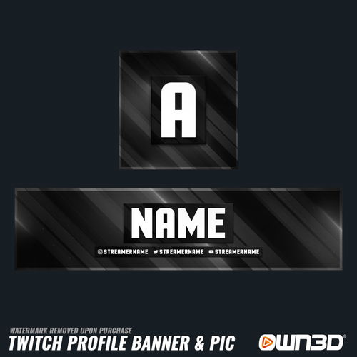 Blackmode Twitch Profile Banner - OWN3D