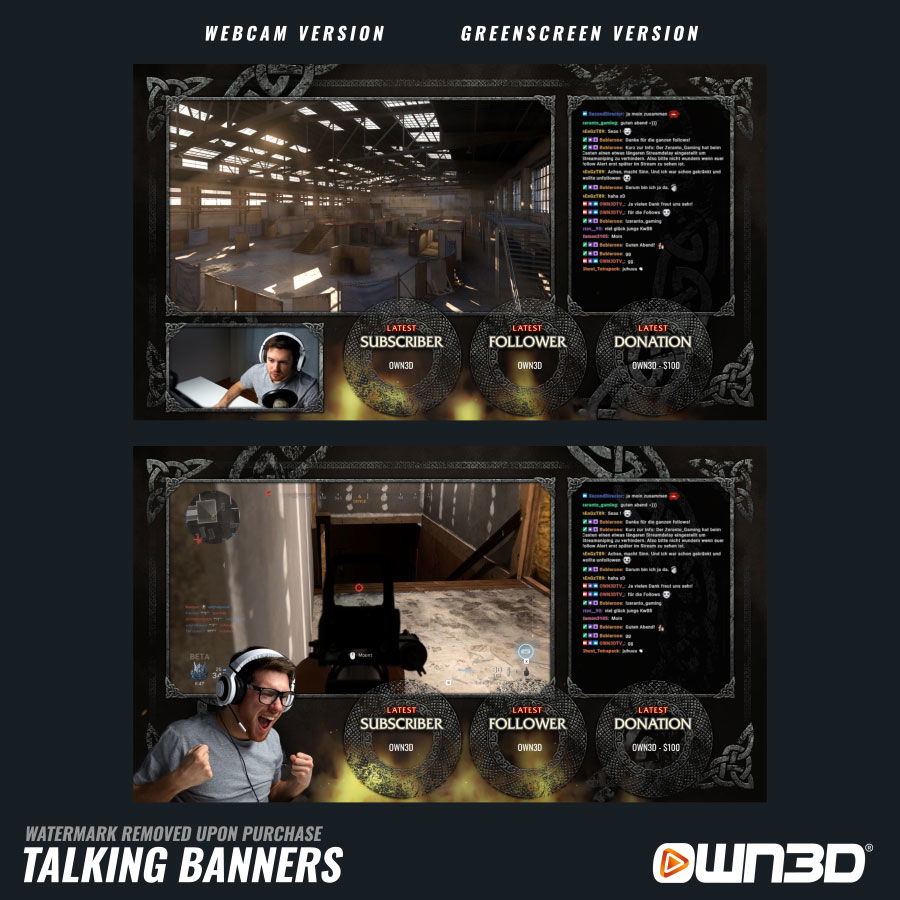 King Talking Banner - #1 Shop for Streamers | OWN3D