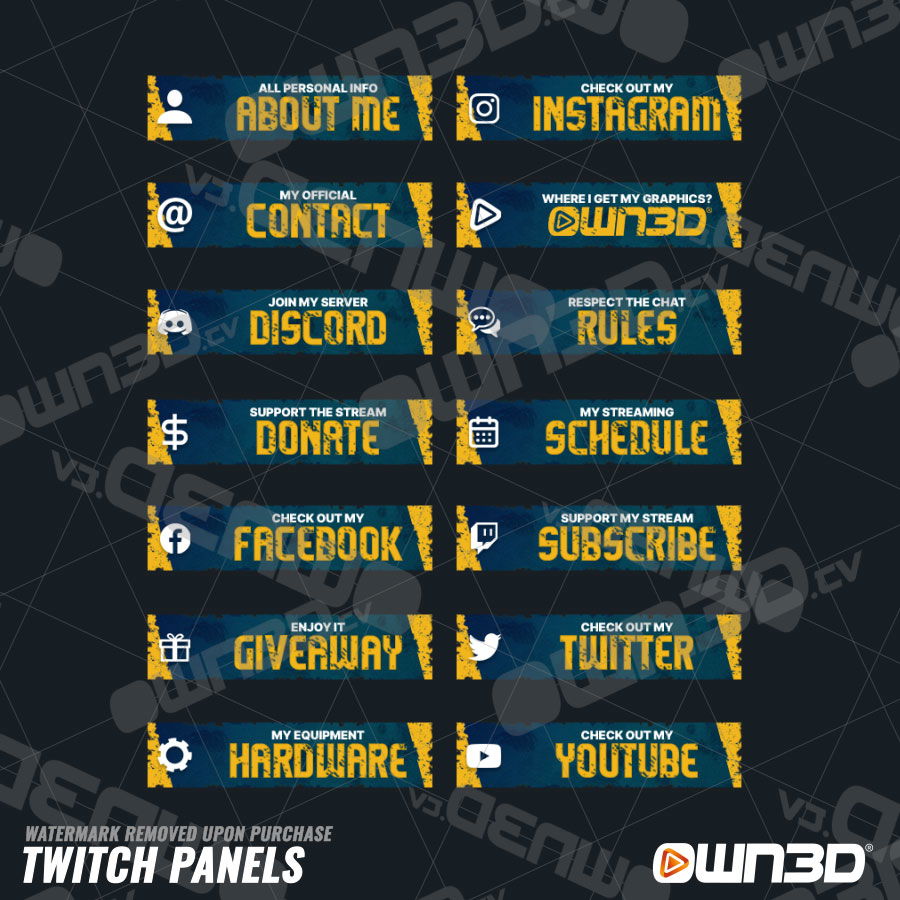 Modern Green Twitch Panels - #1 Shop for Streamers | OWN3D