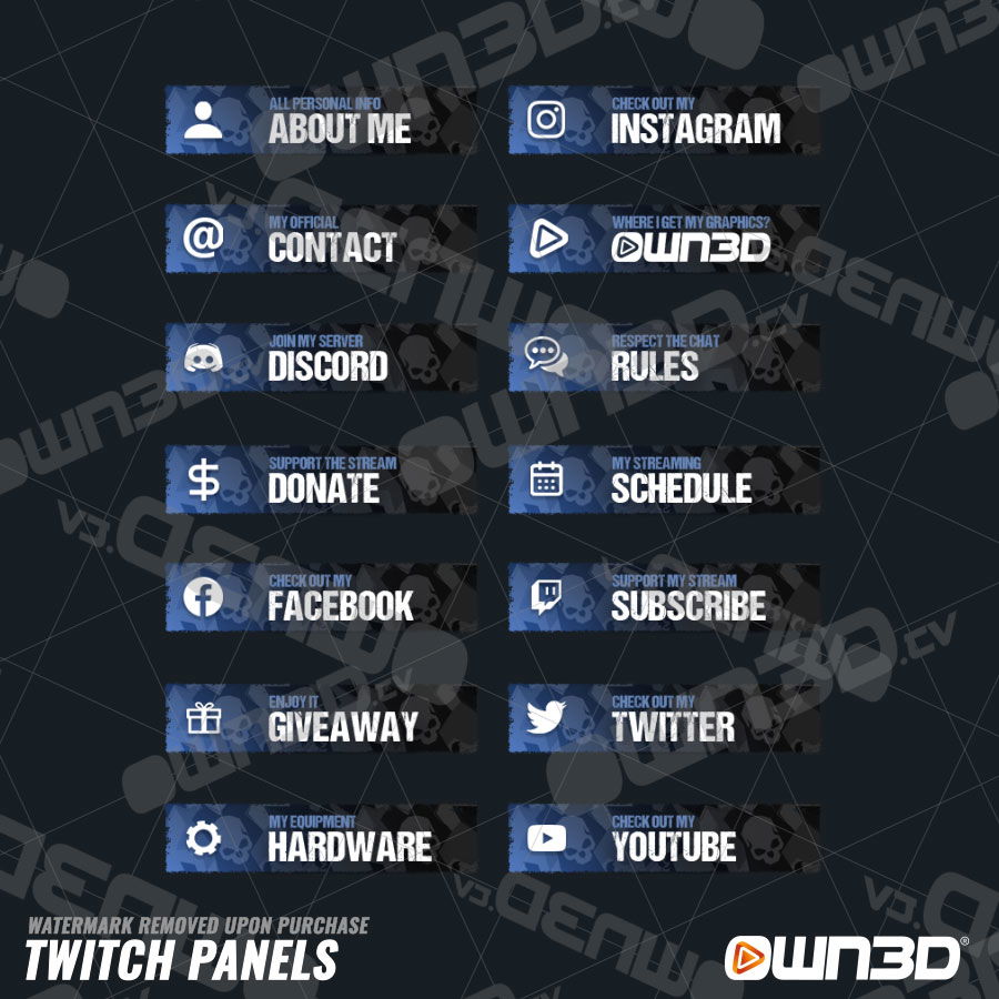 Zmasher Twitch Panels - #1 Shop for Streamers | OWN3D