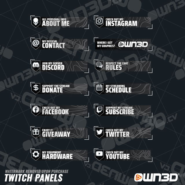 Zmasher Twitch Panels - #1 Shop for Streamers | OWN3D