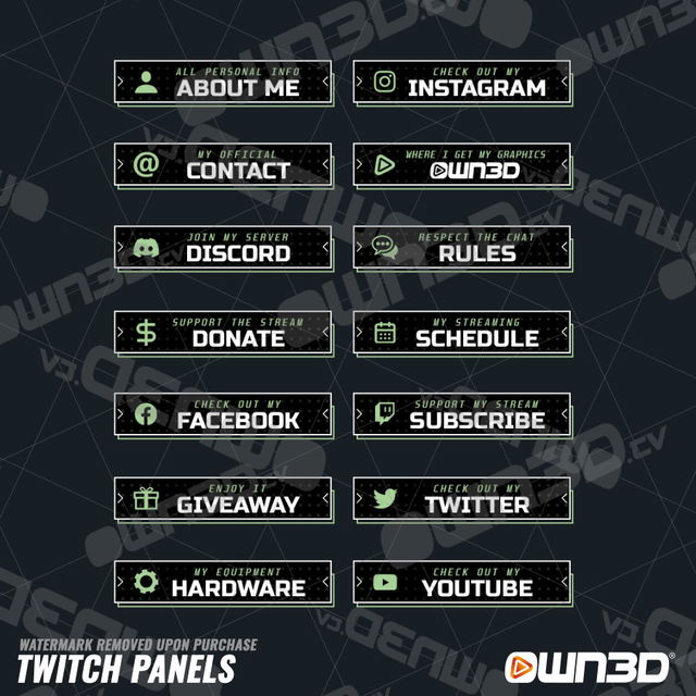 Challenger Twitch Panels - #1 Shop for Streamers | OWN3D