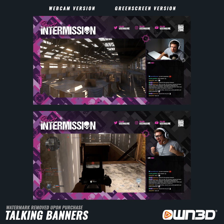 Minimalisticcircle Talking Banner - #1 Shop for Streamers | OWN3D