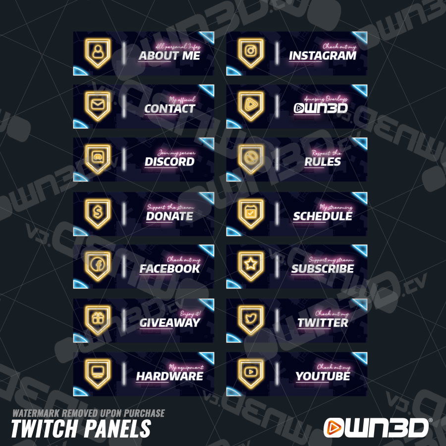 Raven Twitch Panels - #1 Shop for Streamers | OWN3D