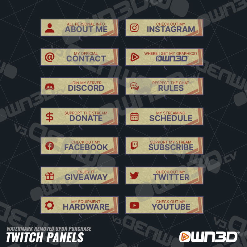 Craft Twitch Panels - #1 Shop for Streamers | OWN3D