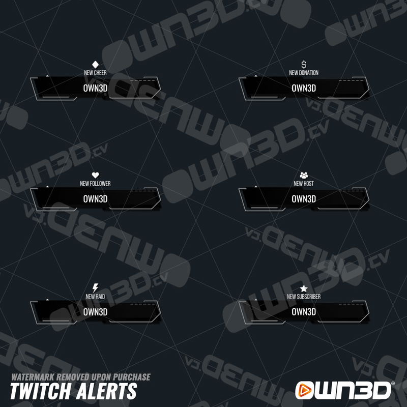Black White Twitch Alerts - #1 Shop for Streamers | OWN3D