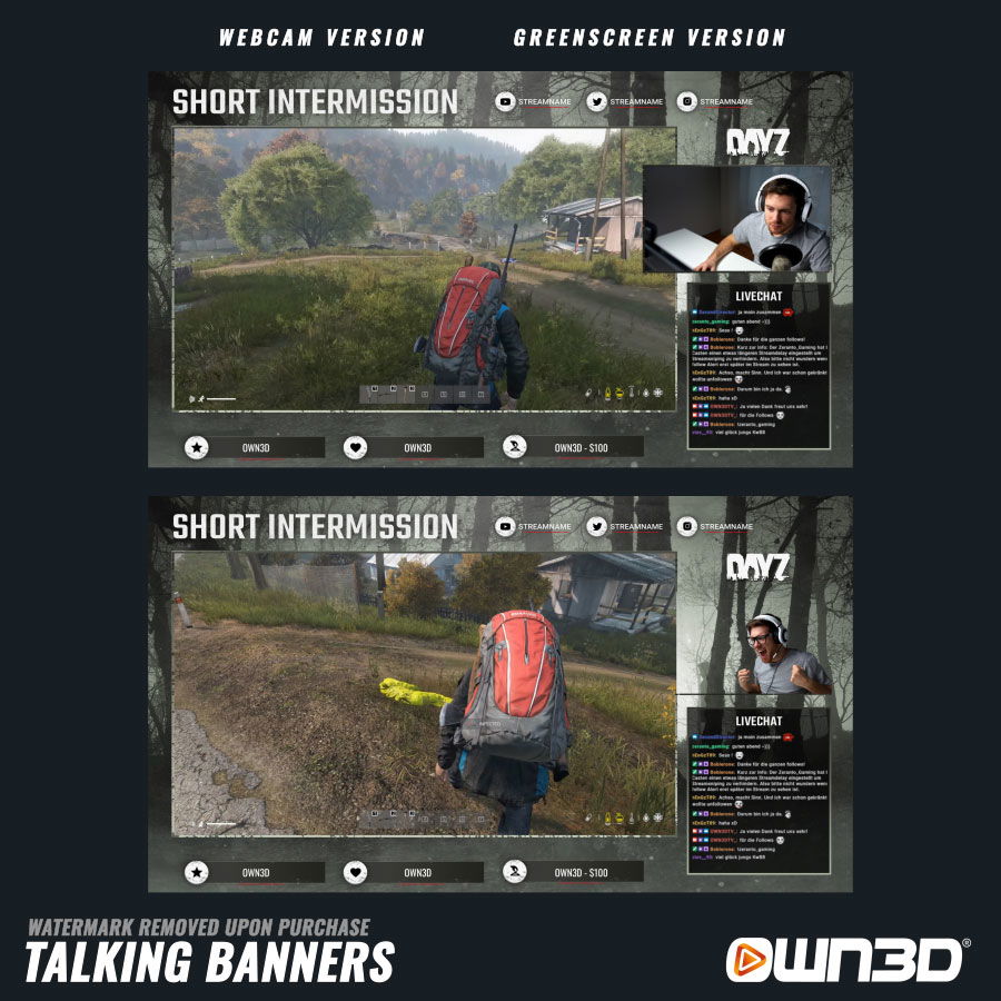 DAYZ Infected Chat Overlay / Screen / Banner - OWN3D