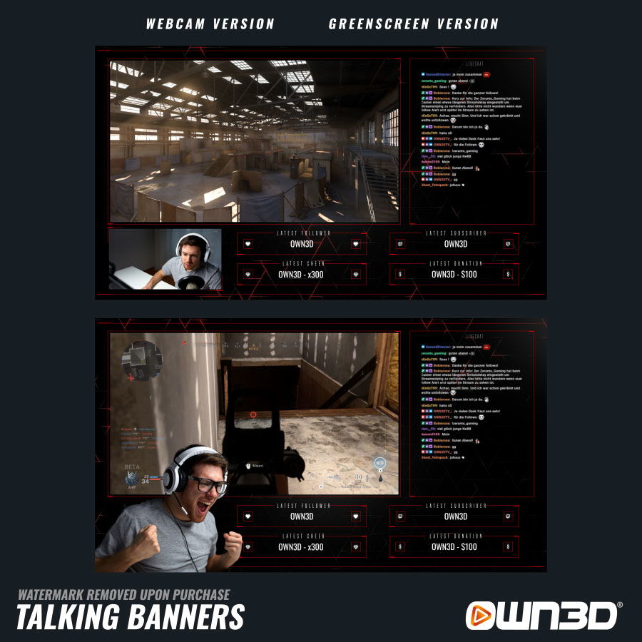 Hydra Talking Banner - #1 Shop for Streamers | OWN3D